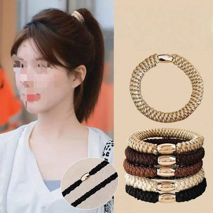 10pcs Thick Braided Hair Ties, High Elasticity Ponytail Holders ...