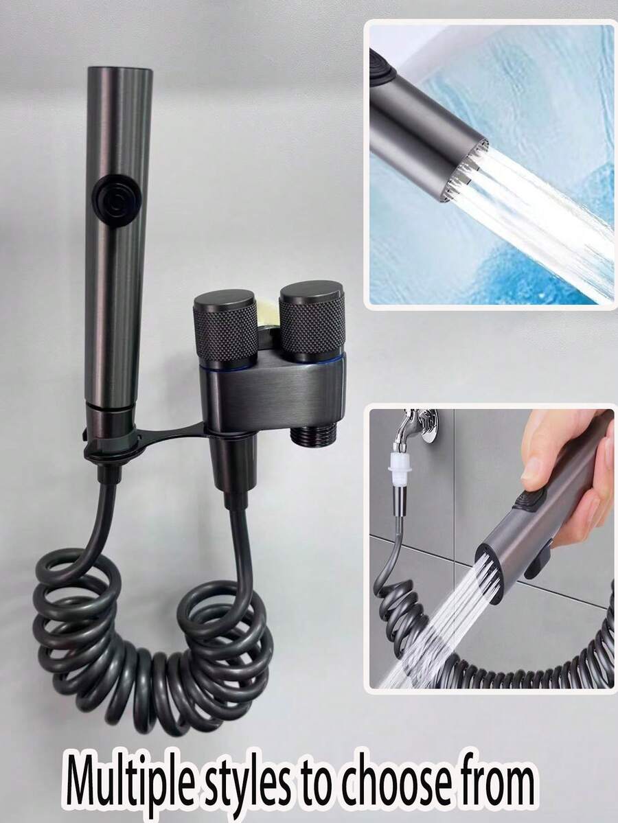 High-Pressure 304 Stainless Steel Toilet Flush Gun Set With Flexible ...