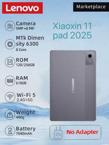 Lenovo Xiaoxin Pad 2025 Global Edition, 11-Inch Screen, 2.5K Resolution ...