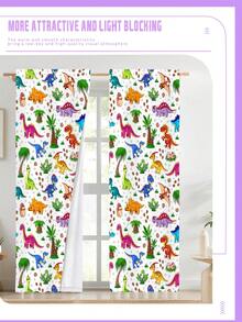 2 Pannelli da 110g Tende oscuranti a tema colorato di dinosauri per ...