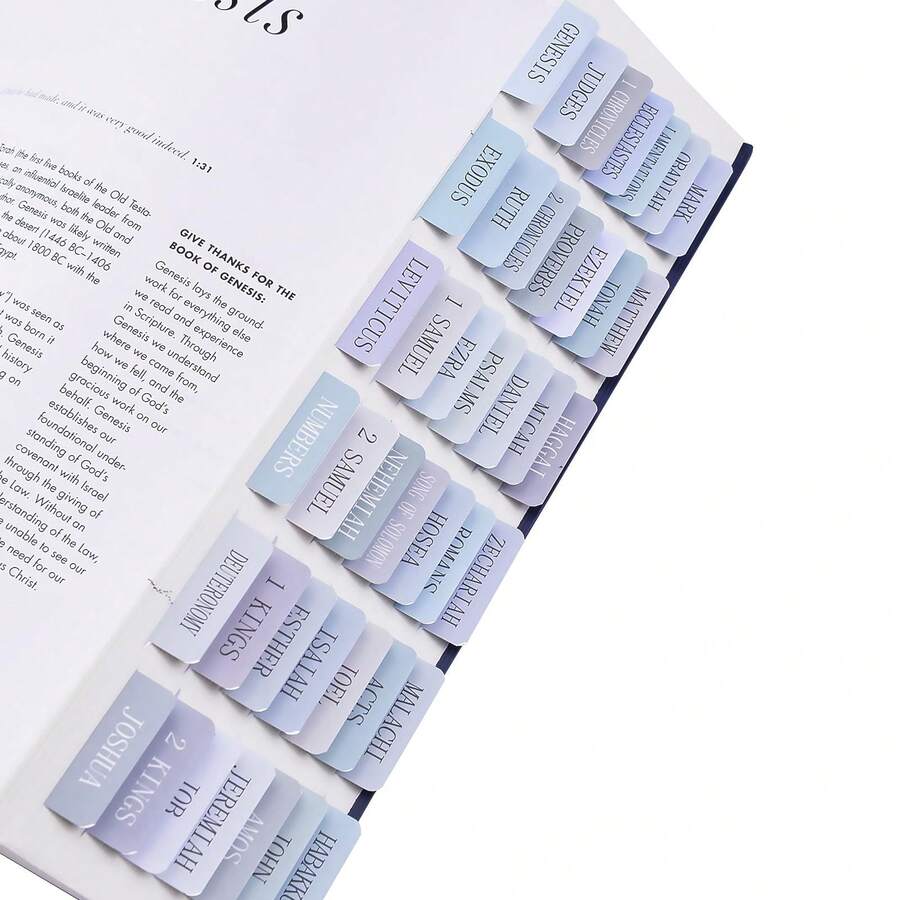 Bible Tabs, 72 Laminated Bible Tabs For Women And Men Study Bible, Easy ...