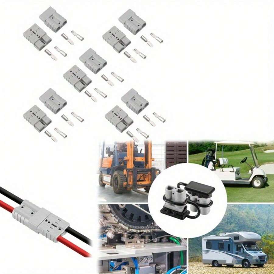 10 Pack 600V 50A Battery Quick Connectors,Plug Connector Kit,Wire ...