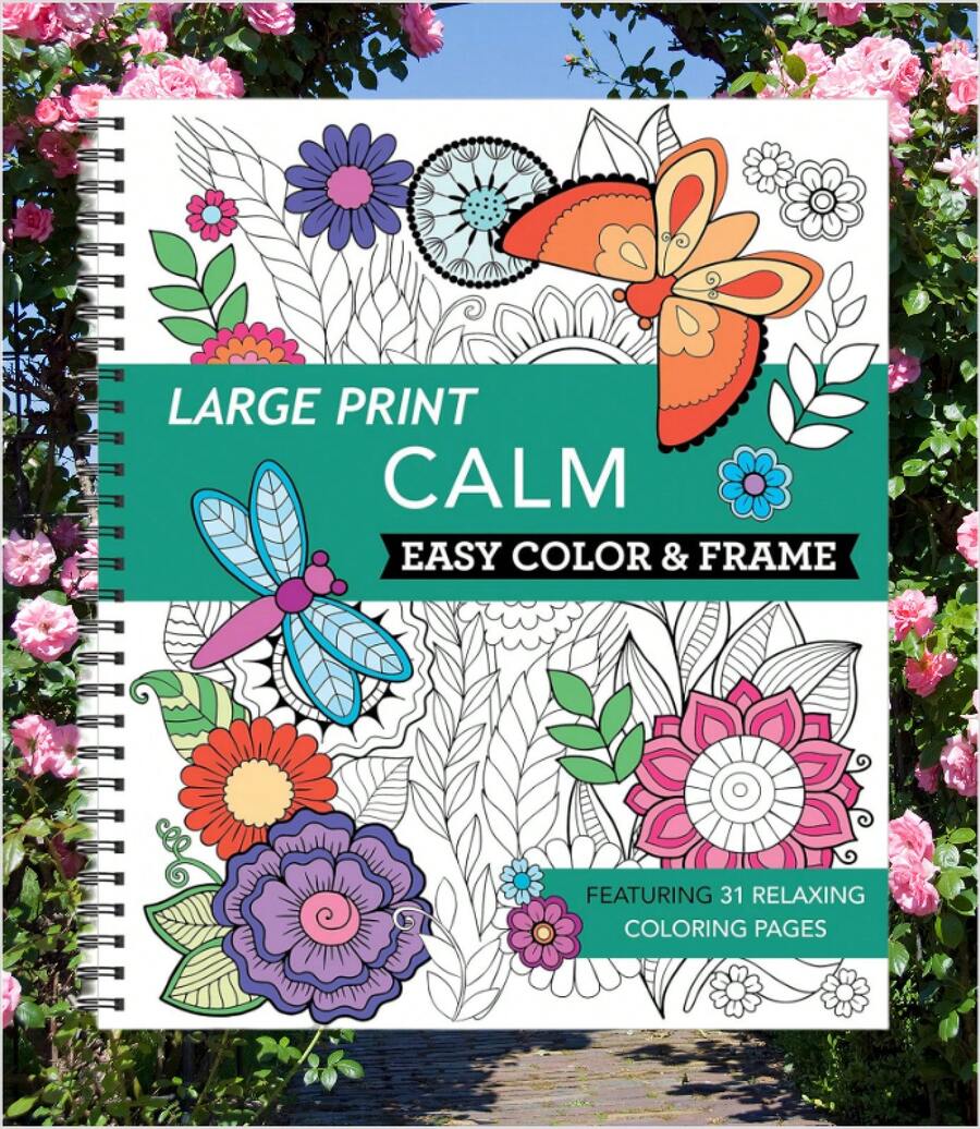 Coloring Books For Adults, Large Print Easy Coloring Book For Adults ...