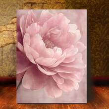 1pc, Pink Flower Canvas Wall Art, Modern Abstract Floral Print, Elegant ...