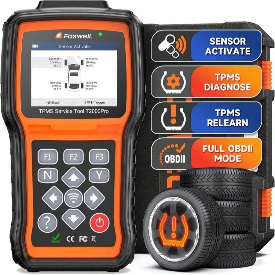 FOXWELL T2000 Pro TPMS Programming Tool, 2025 TPMS Relearn Tool ...