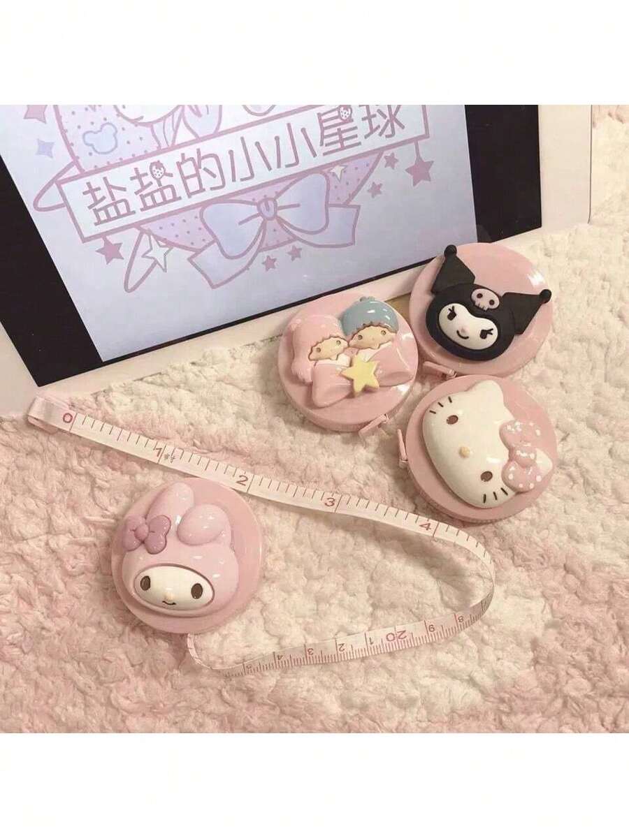 Sanrio Kawaii Hello Kitty Cartoon Cute Mini Measuring Tape 1.5m ...
