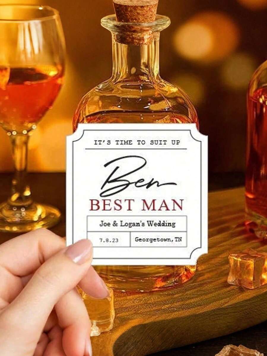 1PC Custom Whiskey Label, Groomsman Whiskey Label, Best Man Whiskey ...