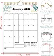 2026 Wall Calendar, Monthly Planner From September 2025 To December ...