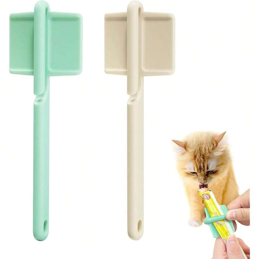 2 Count Strip Feeders, Kitten Strip Squeeze Spoon For Wet And Liquid ...