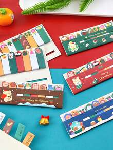 480/120pcs Christmas Lined Sticky Notes, Student Cute Index Stickers ...