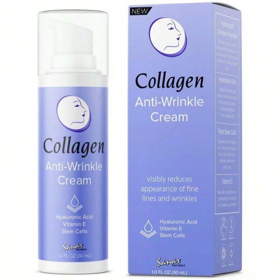 Sanar Naturals Collagen Cream Face Moisturizer - Reduce Wrinkles ...