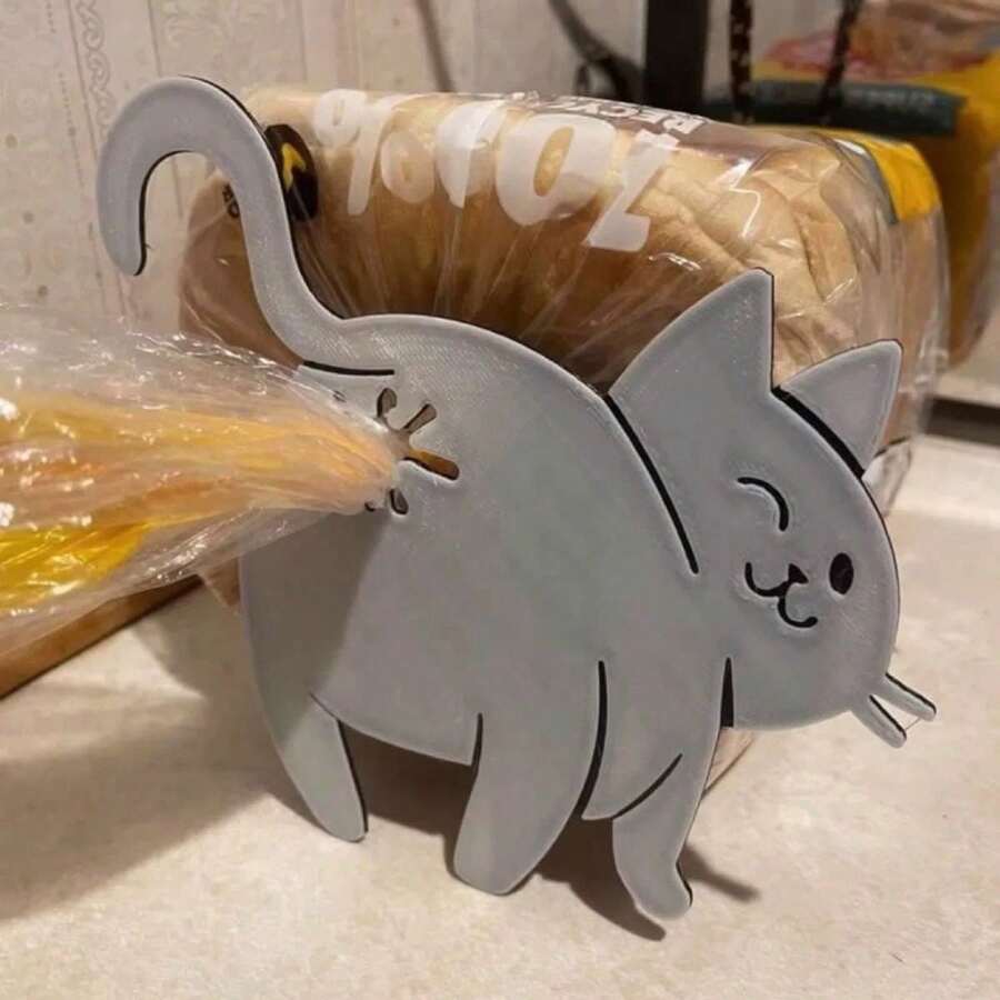 Adorable Cat Chip Clips - Resealable Food Clips For Pantry Organization ...