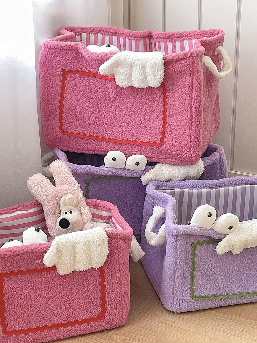 Colorful Plush Baby Storage Bins With Cute Animal Details – Soft And ...