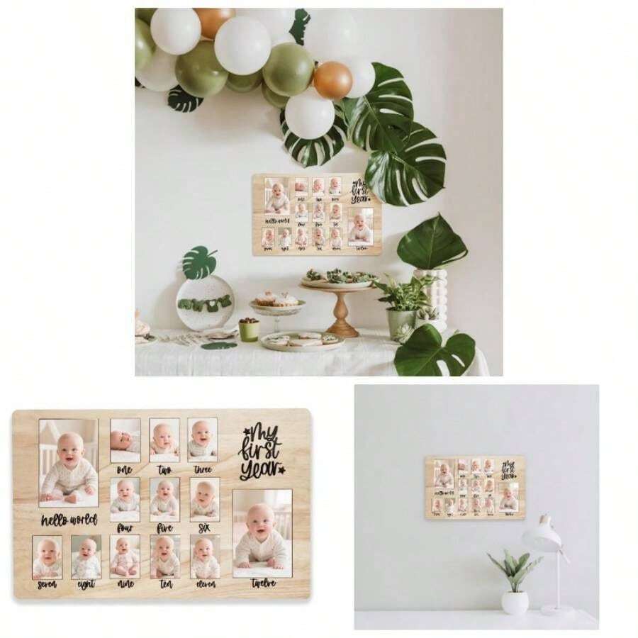 My First Year Photo Board, 1st Birthday Gifts Boy Or Girls, 12 Month ...