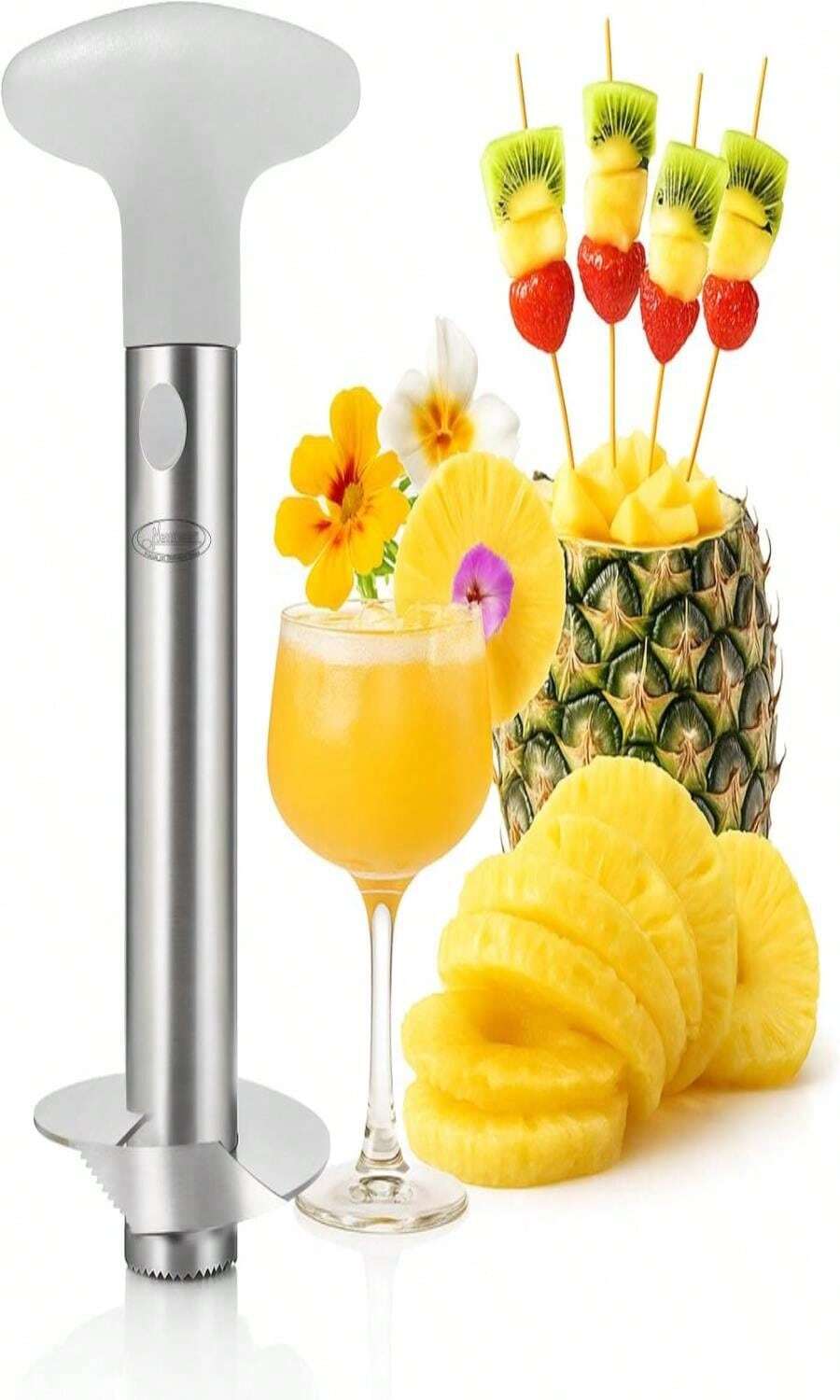 Pineapple Corer, [Upgraded, Reinforced, Thicker Blade] Newness Premium ...