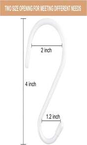 DINGEE 6 Inch Heavy Duty S Hooks, Large S Hook For Hanging Plants ...