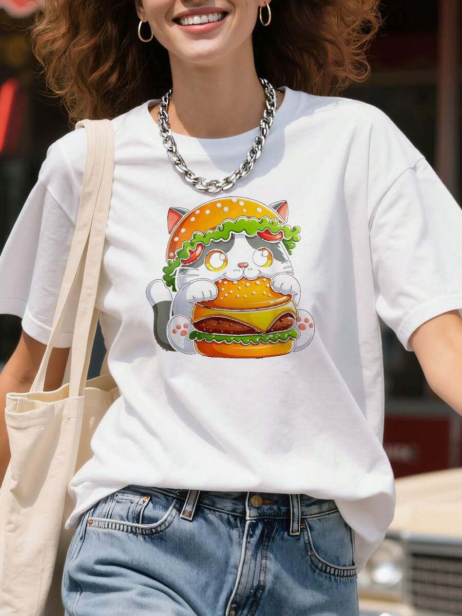 Quirky-Cat-Hamburger-Cheeseburger-Fast-Food-Hat--Women-Girls-Kids-T ...