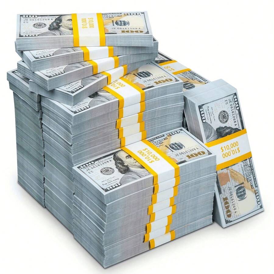 100 Pcs/Set Fake Money Prop, Small Size Realistic USD Fake Bills ...