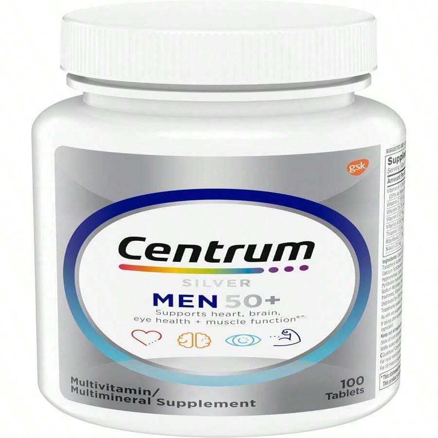 Centrum Silver Men'S 50+ Multivitamin With Vitamin D3, B-Vitamins, Zinc ...