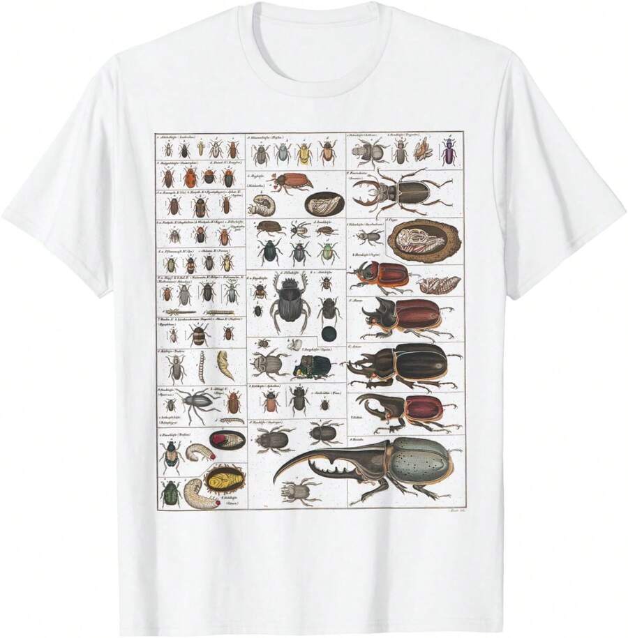 Insect Collection Species Bugs Vintage Chart Entomology T-Shirt | SHEIN USA