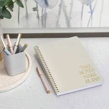 Beautiful Daily Planner And Notebook With Hourly Schedule Aesthetic ...