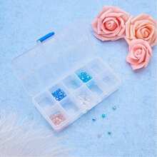 1pc 10-Grid Detachable Plastic Box, Transparent Small Compartment ...