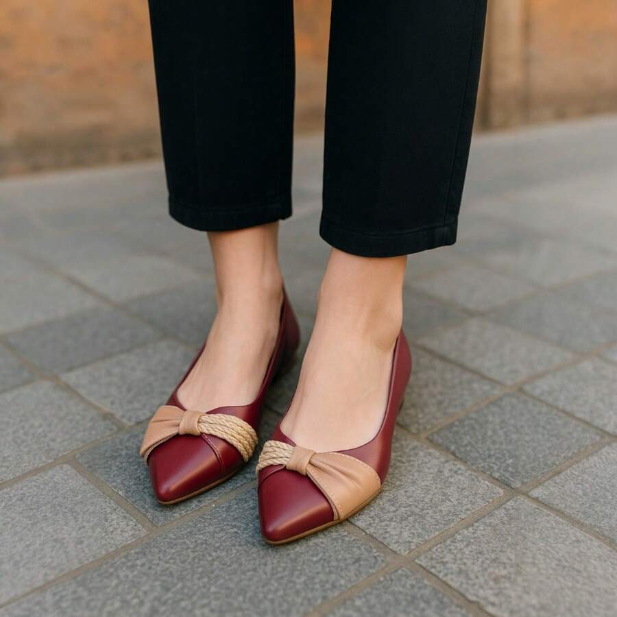 Women's Pointed Toe Napa Flats Women's Moccasin Shoes Basic Flat Shoes ...