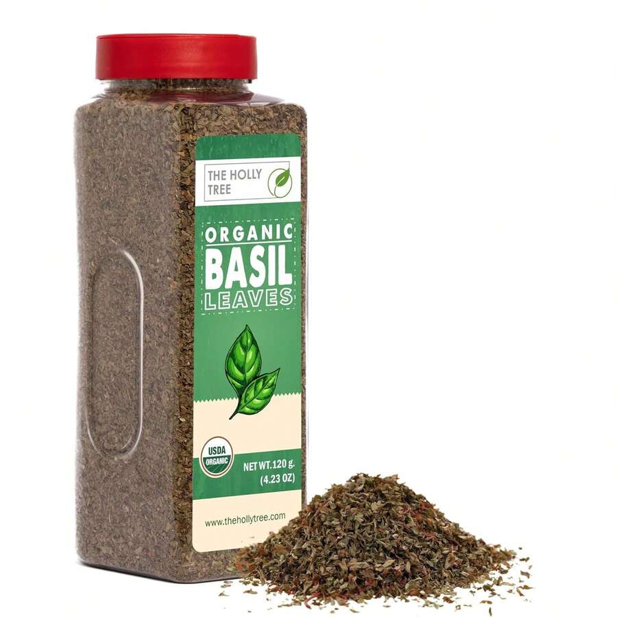 Organic Basil Leaves 4.23 Oz \U2013 Dried Basil Seasoning With Fresh ...