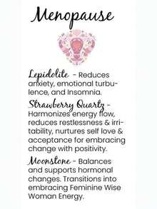 Menopause Bracelet Hormone Balancing Crystal Made With Raw Crystal ...