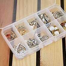 1pc 10-Grid Detachable Plastic Box, Transparent Small Compartment ...