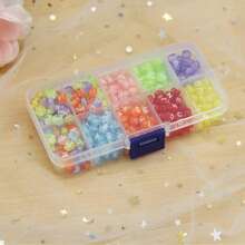 1pc 10-Grid Detachable Plastic Box, Transparent Small Compartment ...
