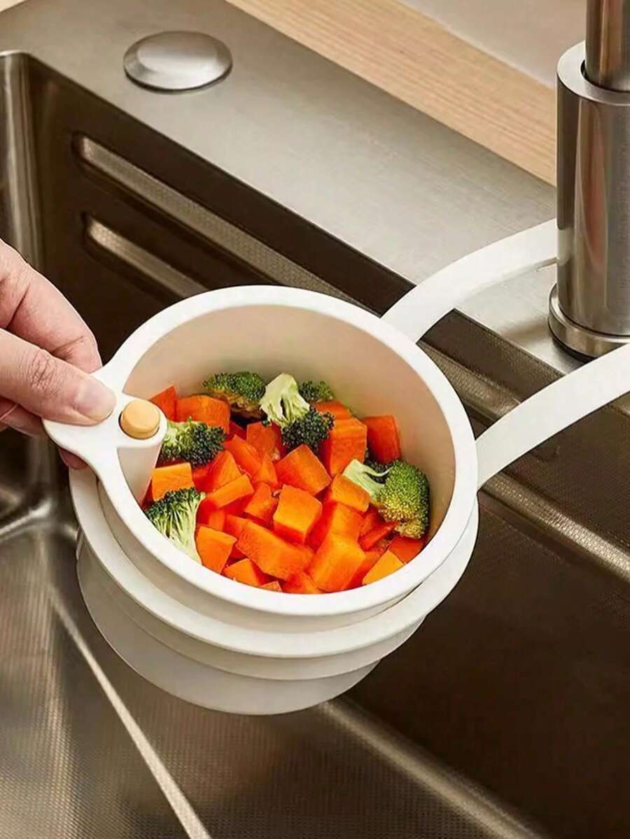 1pc Kitchen Sink Strainer Basket,With Silicone Storage Box, Adjustable ...