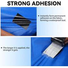 RV Awning Repair Tape, Black Fabric Heavy Duty Waterproof Patch Kit For ...