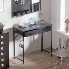32 Inch Small Computer Desk With 2 Drawers Bedroom Study Writing Home ...
