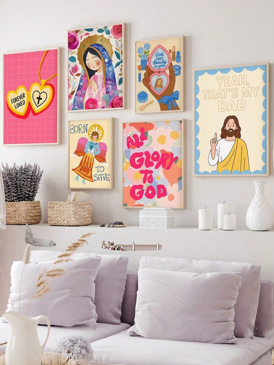 1Pc Funny Christian Poster, Holy Spirit Wall Art, Bible Verse Decor ...