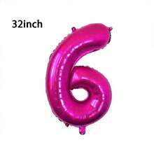 1pc 32/40 Inch Solid Magenta Color Foil Balloon, 0-9 Large Size ...