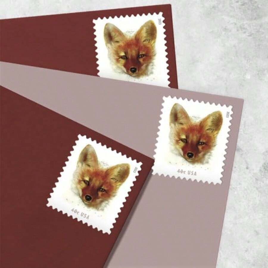 100pcs Forever Fox Stamps 2023 Creative Stickers For Postage ...