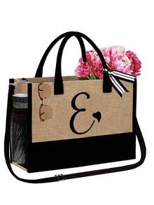 2pcs/Set Women's Beach Tote Bag With Shoulder Straps, Personalized A ...