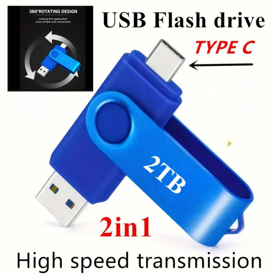USB Flash Drive 2TB USB External USB TYPE-C 2TB USB 2.0 Thumb Drive For ...