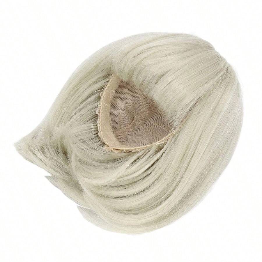 BJD Doll Wig Straight Bang Shoulder Length Soft Fiber Easy Cutting For ...