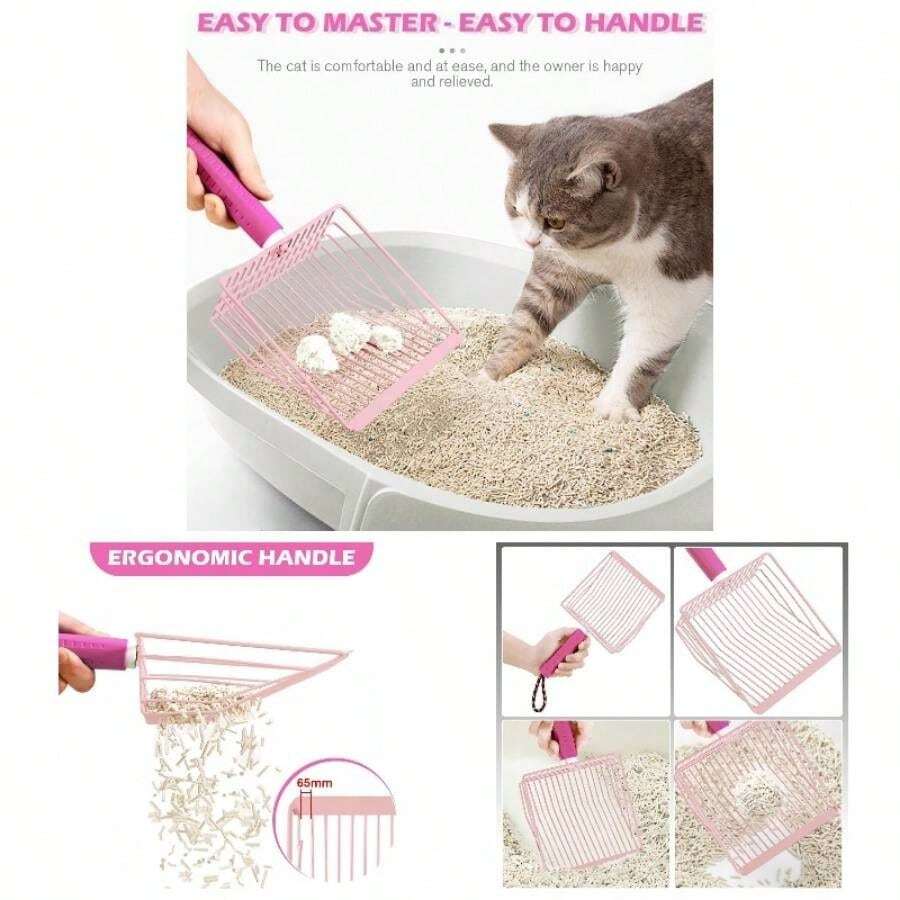 Litter Scoop - Stainless Steel Metal Litter Scoop - Sturdy Mesh Scooper ...