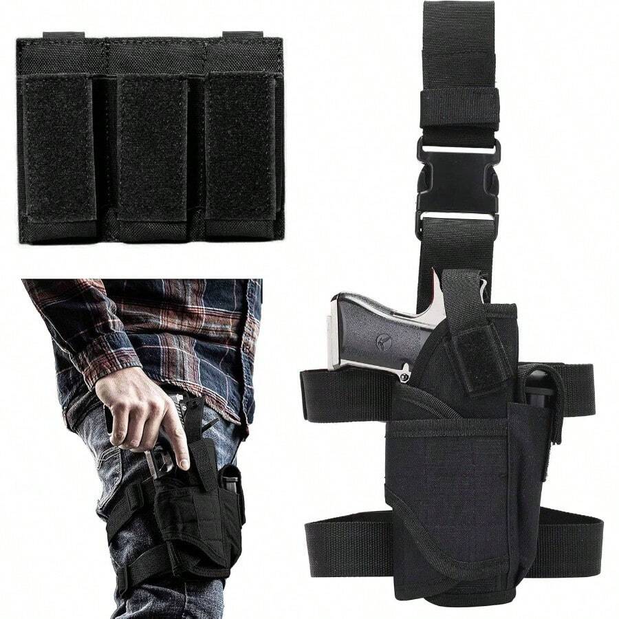 Drop Leg Pistol Holster RightLeft Hand, Leg Gun Holster Men, Airsoft Thigh Pistol Holster Leg ...