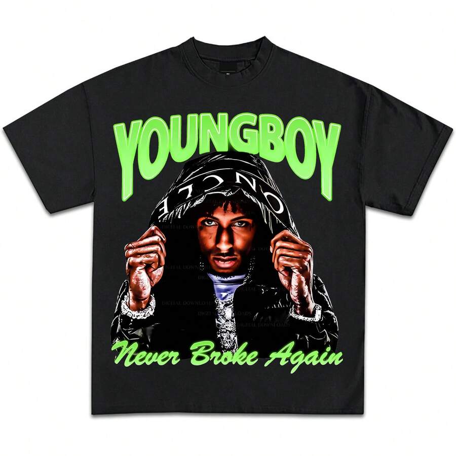 YoungBoy Never Broke Again T-Shirt,1 Pcs 100% Cotton 200g Youngboy Tour Shirt, MASA Tour Rap Tee ...