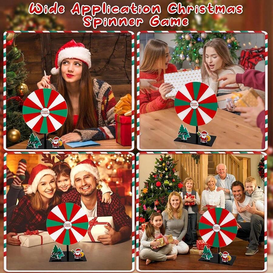 Christmas Spinning Game Prize Wheel Erasable Tabletop Lucky Draw ...