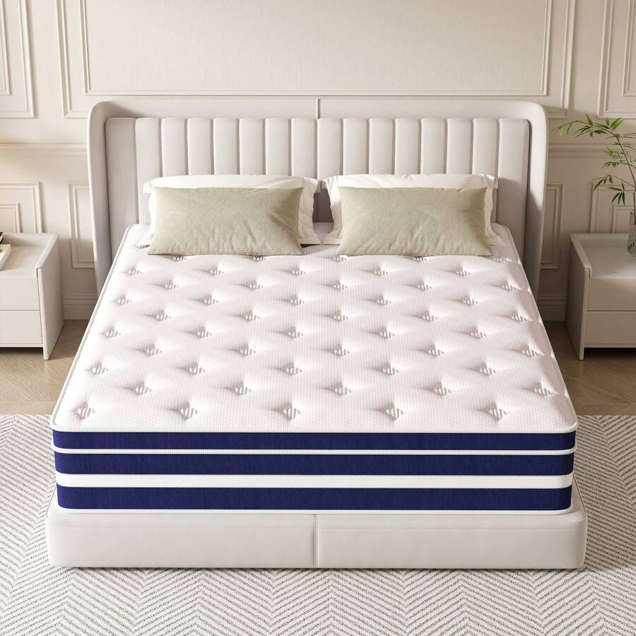 12-Inch King Queen Full Twin Size Mattress,Memory Foam And Innerspring ...