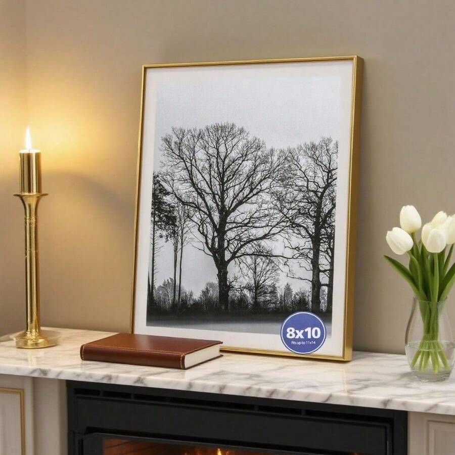 11x14 Inch Gold Floating Wall Picture Frame, Home Living Room Bedroom ...