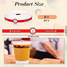 100pcs/Roll Anti-Tampering Stickers For Beverage Lids And Food ...