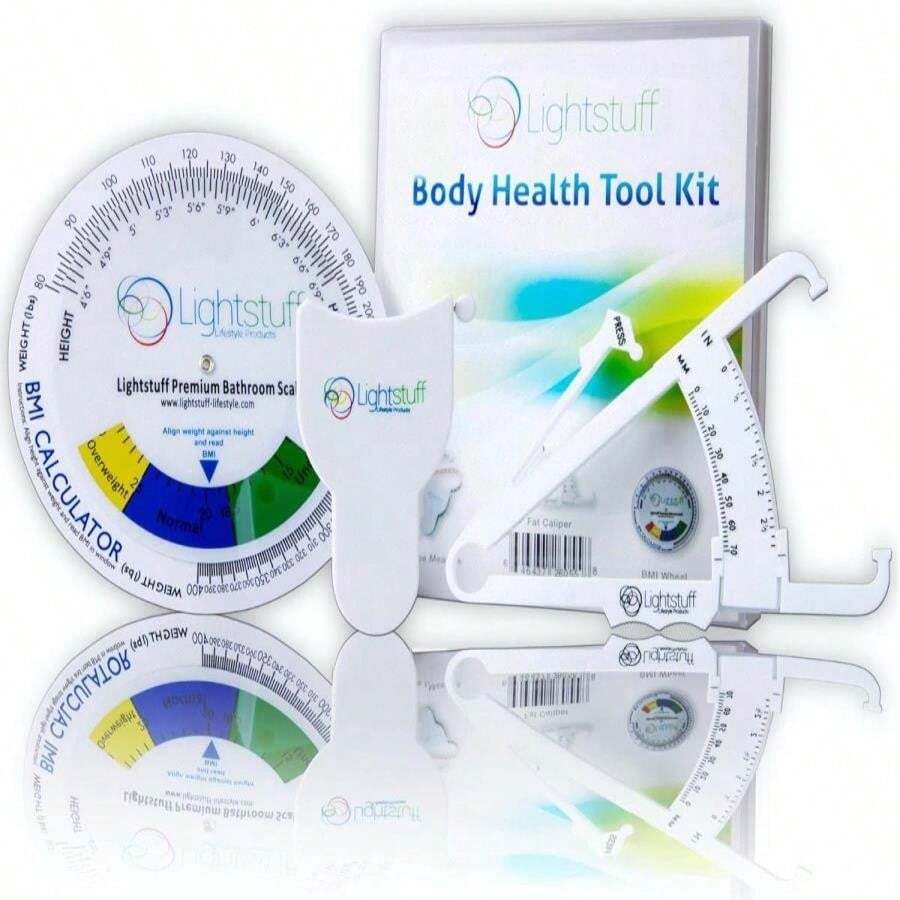 Lightstuff Body Health Tool Kit - Skinfold Caliper, Tape Measure, BMI ...