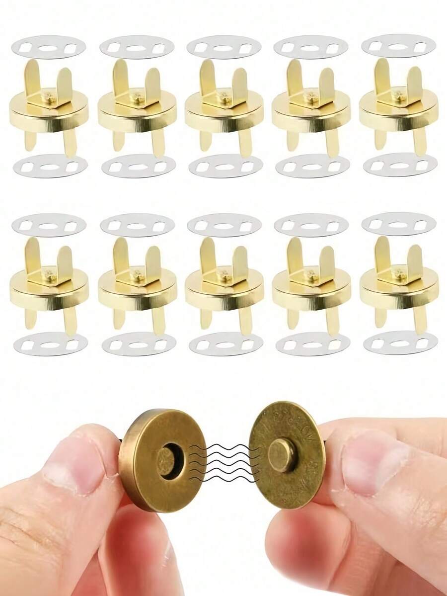 10/5/2 Sets 14mm Magnetic Button Clasps Snaps Fastener Clasps Button ...