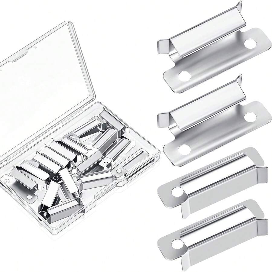 16 Pcs 3D Bed Clips Clamp Stainless Steel Glass Bed Clips Compatible ...